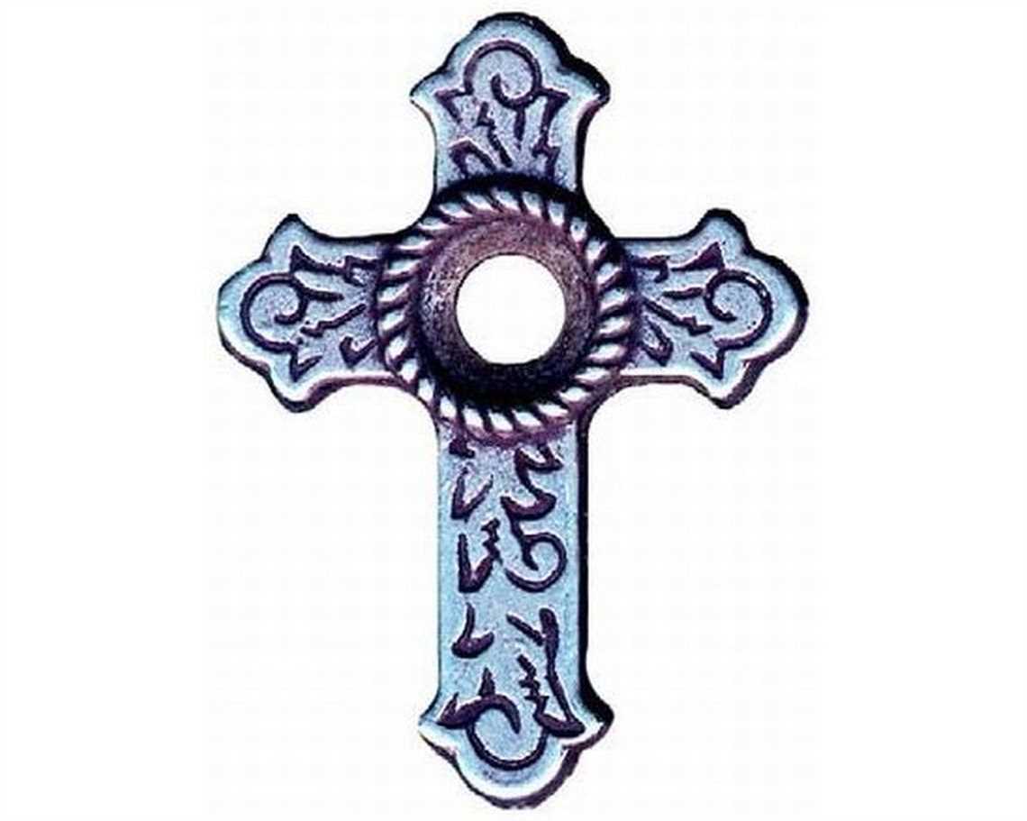 CONCHO CROSS WITH HOLE CENTRE FOR RIVET 25MM