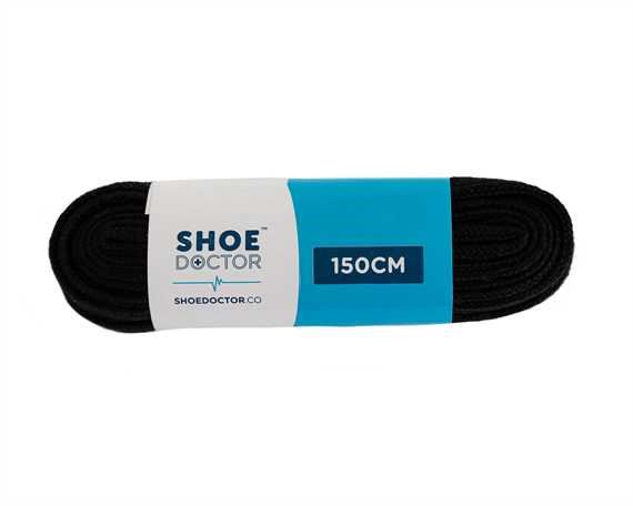 SHOE DOCTOR 150CM FLAT FOOTY LACE BLACK