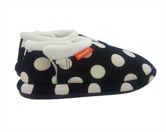 Archline 301-36 Slippers Closed Size EURO 36 Black with White Dots