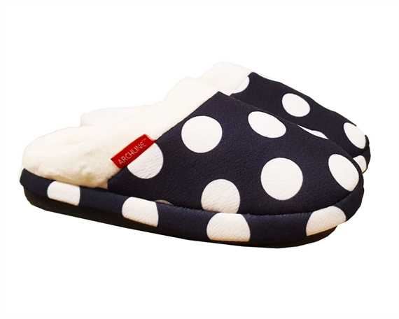 Archline 502-40 Slippers Slip-On Size EURO 40 Black Polkadot