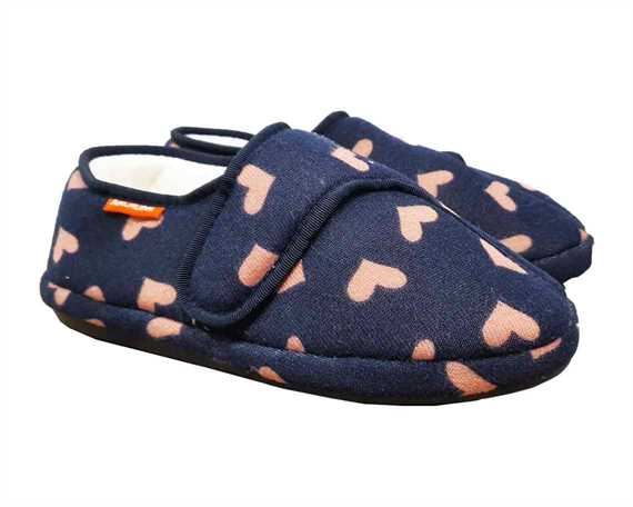 Archline 311-41 Slippers Plus Size EURO 41 Navy with Hearts