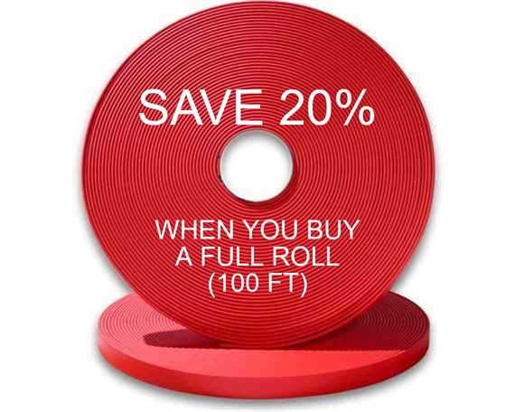 BioThane® BETA® STANDARD (1 1/2") 38MM RED RD522 (PER L/FT)