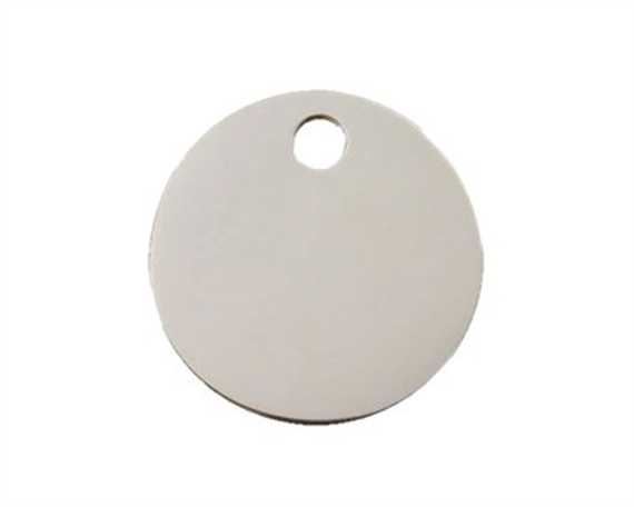 PET TAG ROUND 25MM STAINLESS STEEL